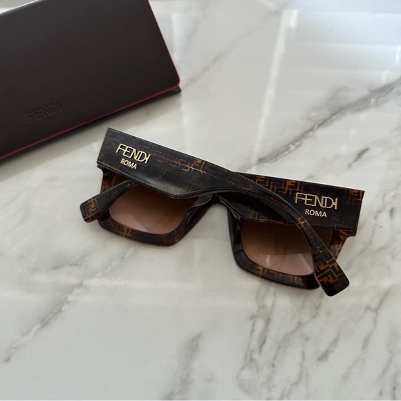 Fendi | Accessories | Fendi Eyewear Oversized Monogram Print Square ...